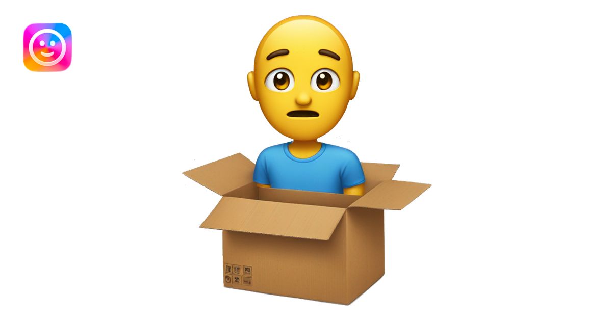 Someone asking for help with a cardboard emoji | AI Emoji Generator