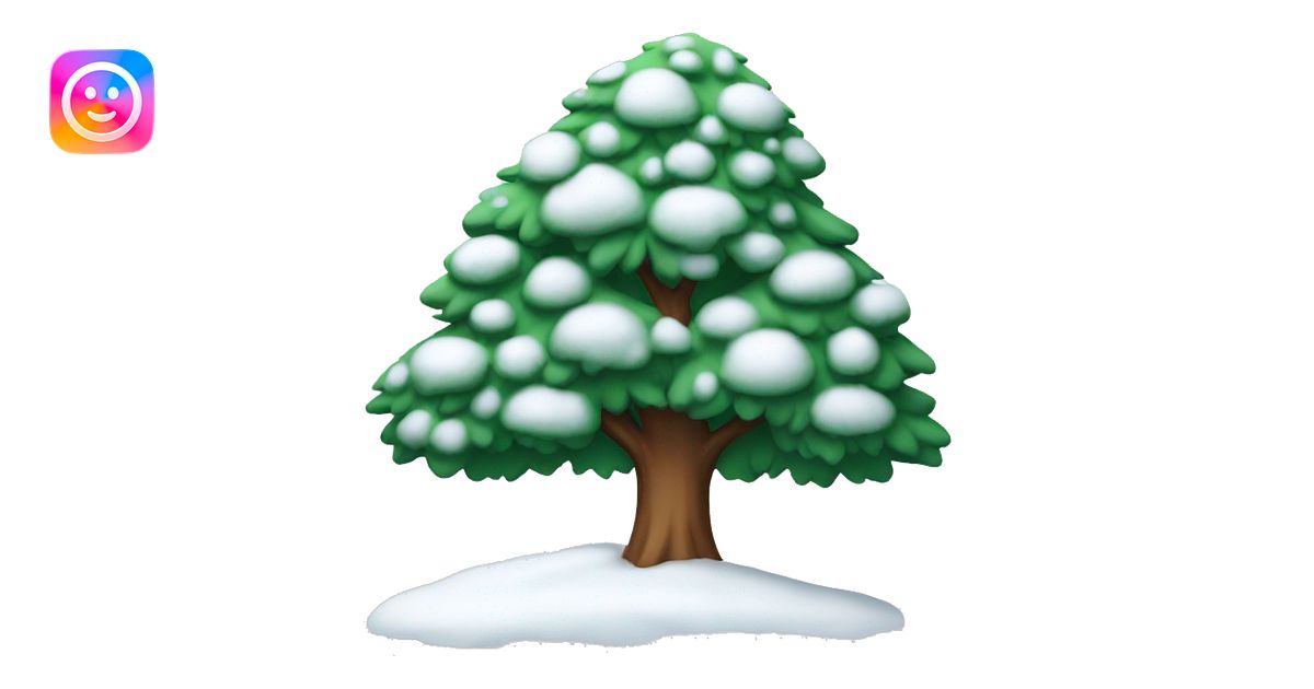 trees with snow emoji | AI Emoji Generator