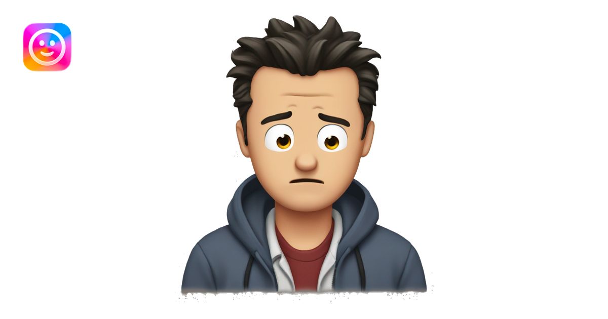 Chandler Bing crying emoji | AI Emoji Generator