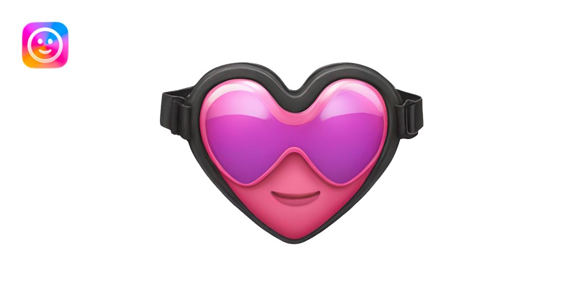Heart shaped goggles emoji | AI Emoji Generator