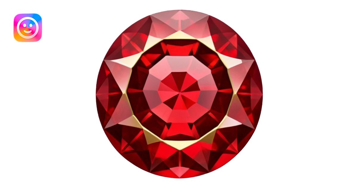 ruby with gold emoji | AI Emoji Generator