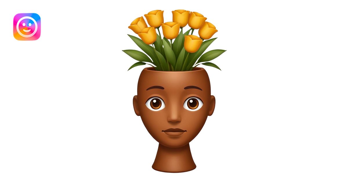 Vase human head emoji | AI Emoji Generator