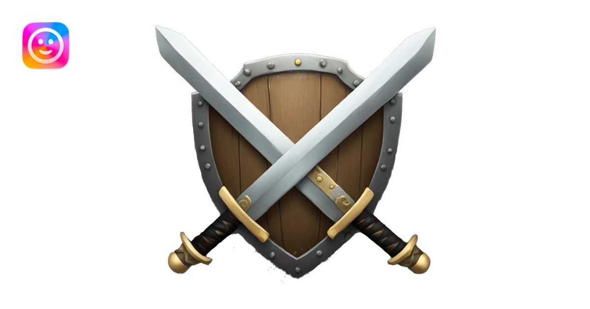 cross swords and shield emoji | AI Emoji Generator