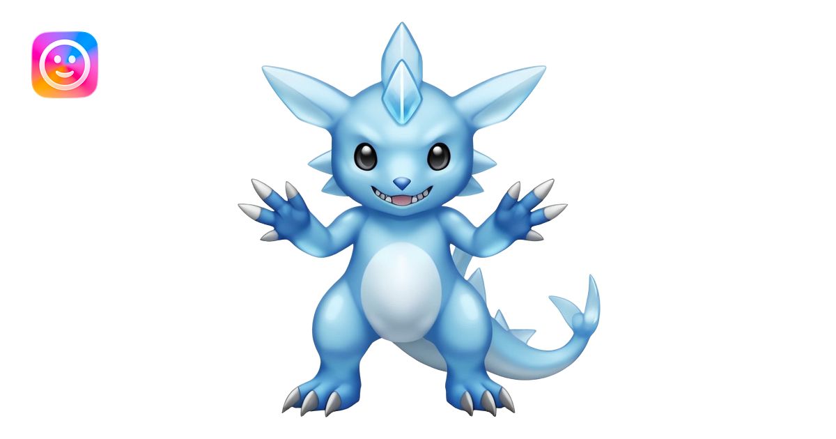 Pale Frosty Glassy Ice-Blue Cool Pokémon-Fakémon-Digimon-Creature ...