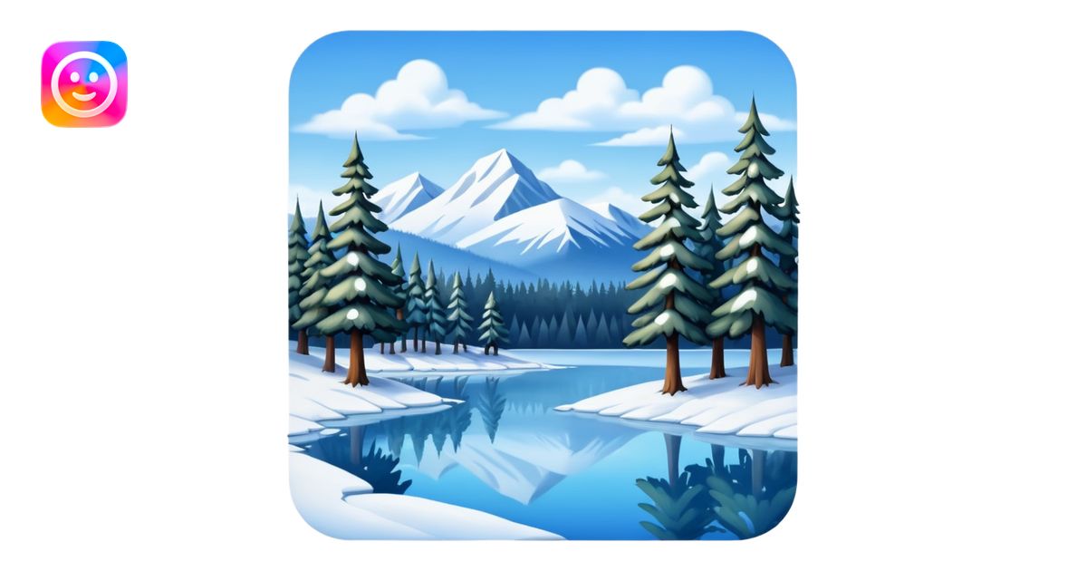 small painting with winter landscape emoji | AI Emoji Generator