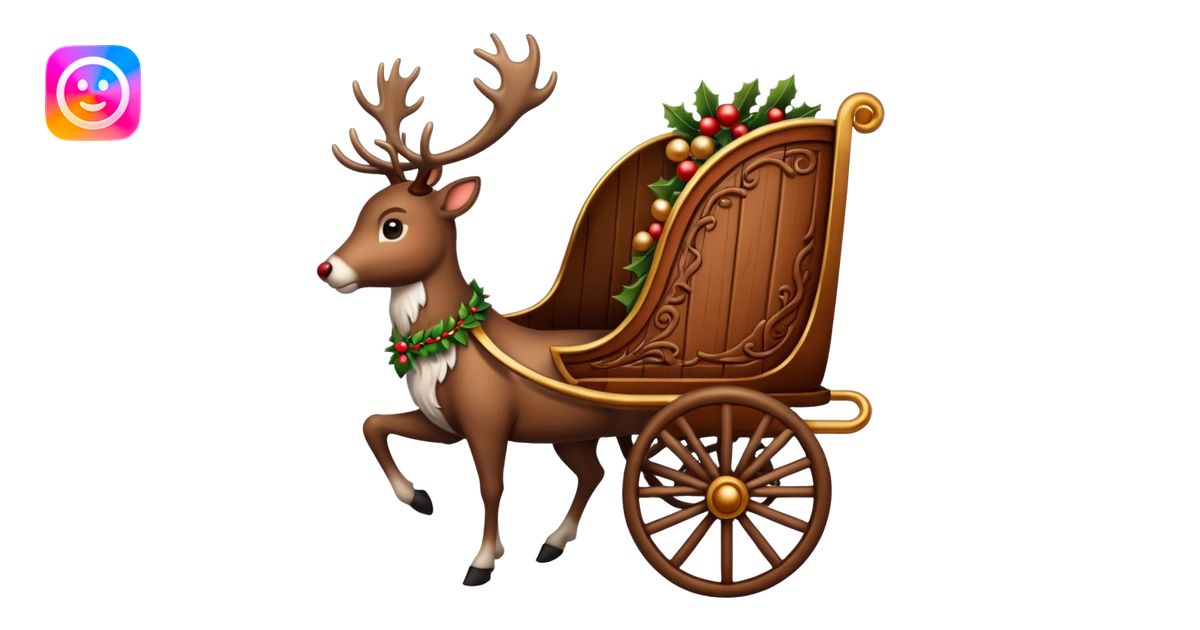 reindeer cart emoji | AI Emoji Generator