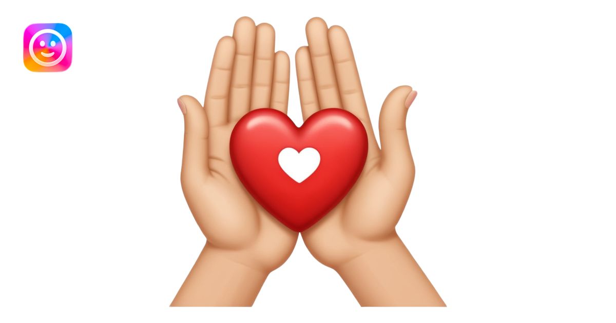 Hand heart emoji | AI Emoji Generator