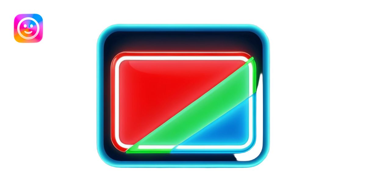 glowing led light, different glowing colors, one big rectangle sign ...