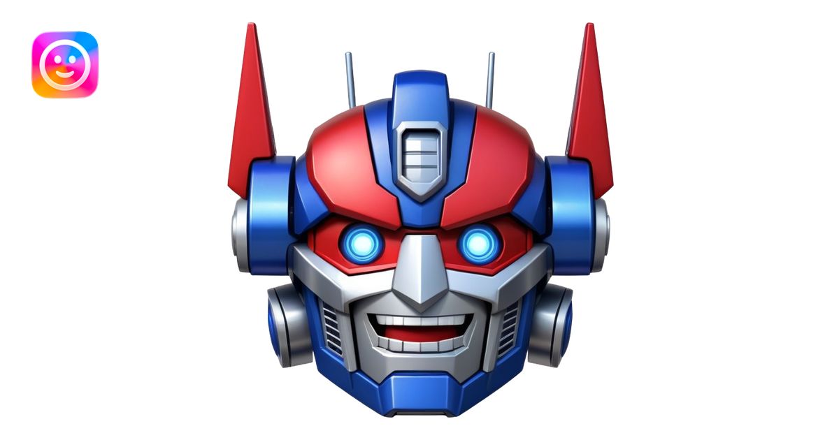 Optimus Prime robot from Transformers laughing emoji | AI Emoji Generator