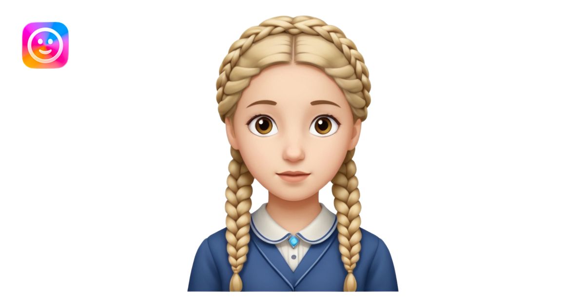 young modest jewish girl braid emoji | AI Emoji Generator