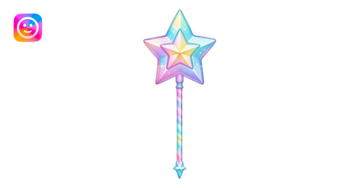 Kawaii decora cutecore starlight staff emoji | AI Emoji Generator