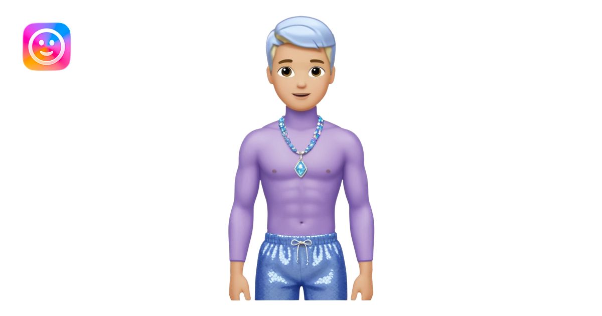 Ken from Barbie with blonde hair, perwinkle sequin baggy pants ...