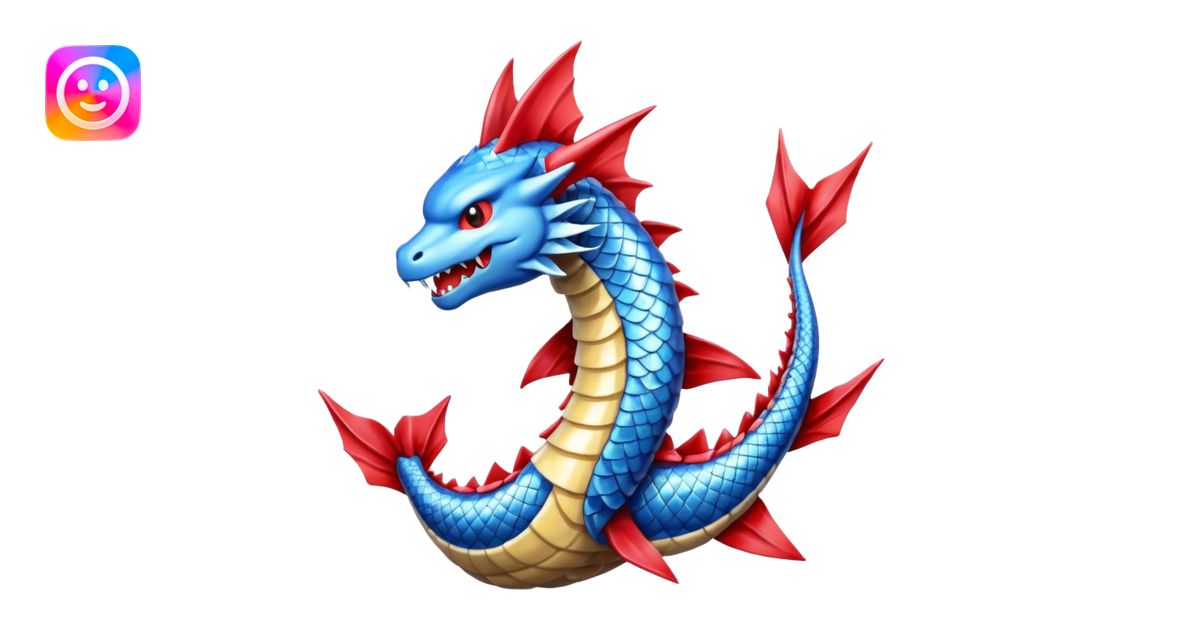glitter pokemon gyarados emoji | AI Emoji Generator
