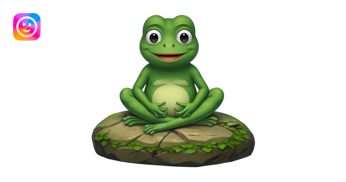 pepe meme sitting on rock emoji | AI Emoji Generator