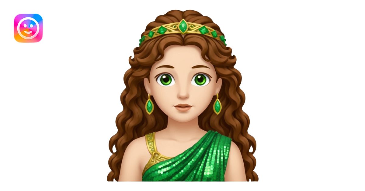 Terra, Goddess of Earth from Roman Deities with long brown wavy hair ...