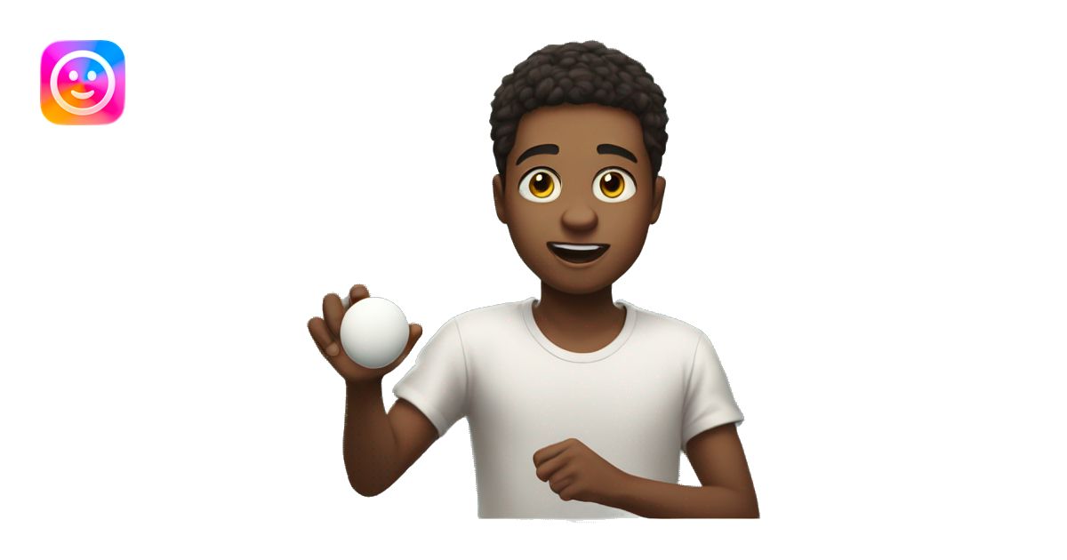 Boy playing pong emoji | AI Emoji Generator
