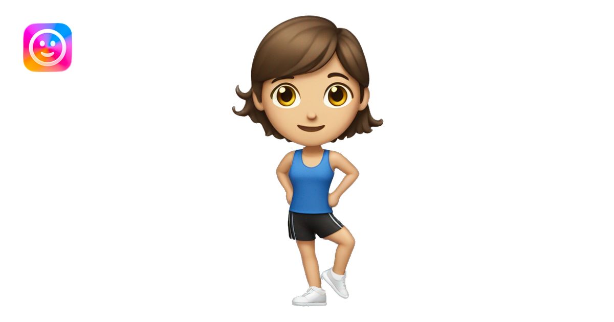physical education dancing teacher with brown hair emoji | AI Emoji ...