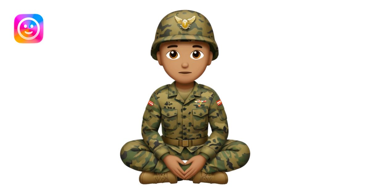 US marine soldier on his knees emoji | AI Emoji Generator
