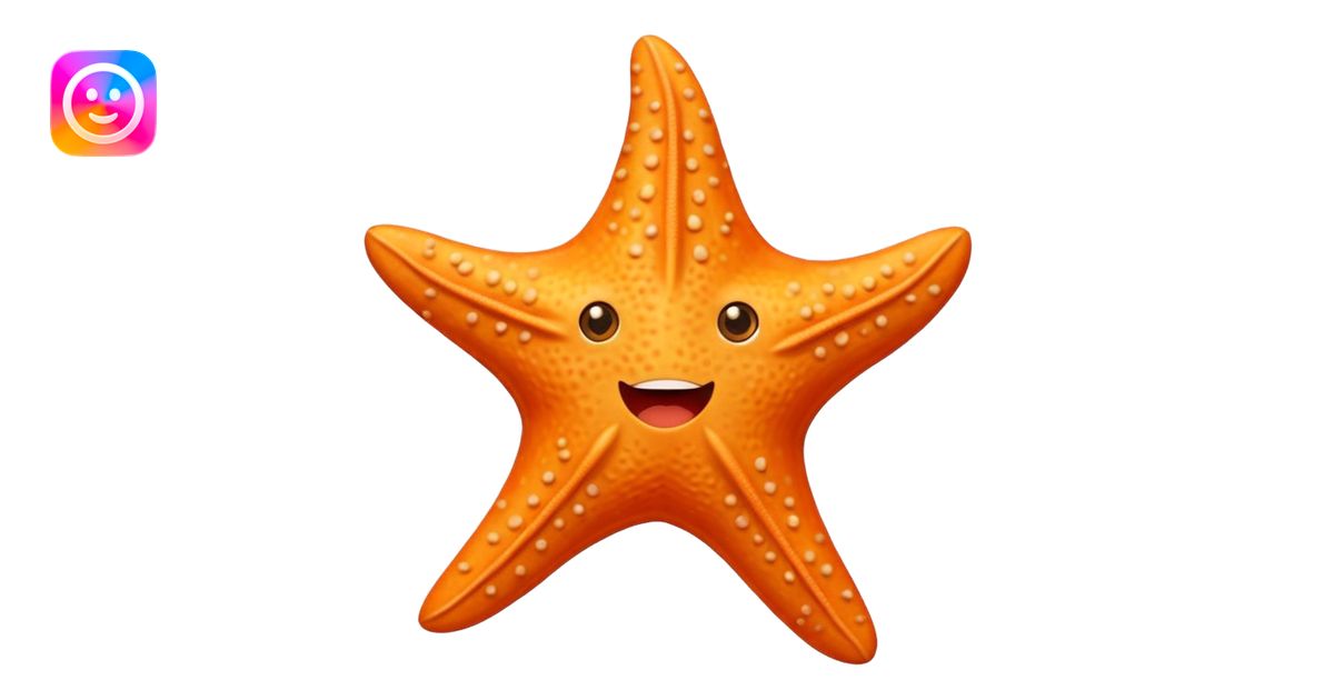 Give me a picture of an animated talking starfish that coughs emoji ...