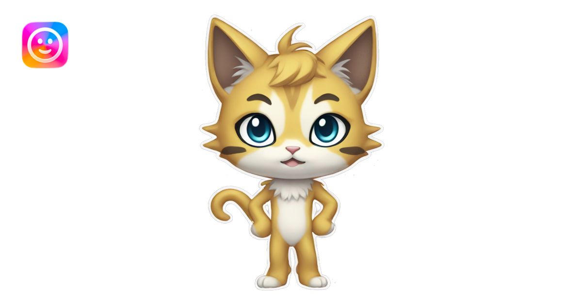 Catboy-Chibi-Sona-Shiny-Fakémon full body emoji | AI Emoji Generator