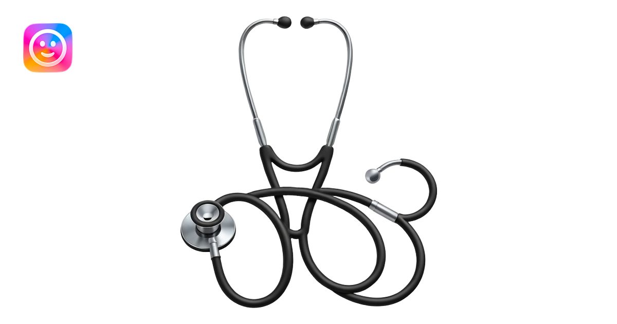 black Stethoscope emoji | AI Emoji Generator