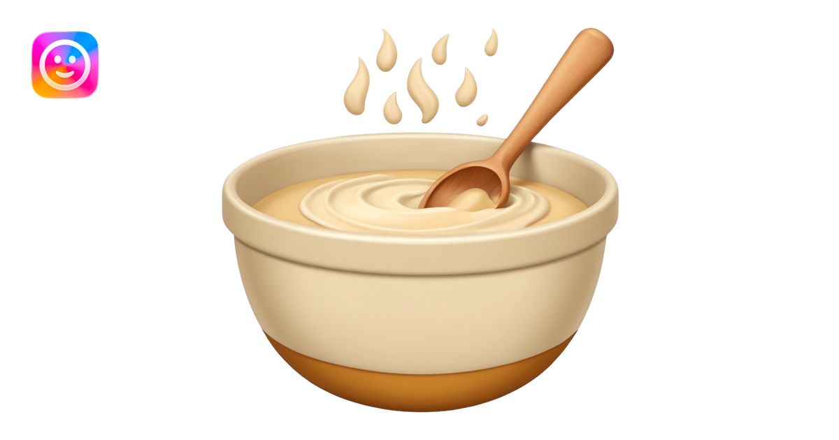 maple cream in a mixing bowl emoji | AI Emoji Generator