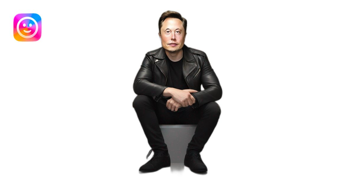 Elon musk sitting on gold bricks emoji | AI Emoji Generator