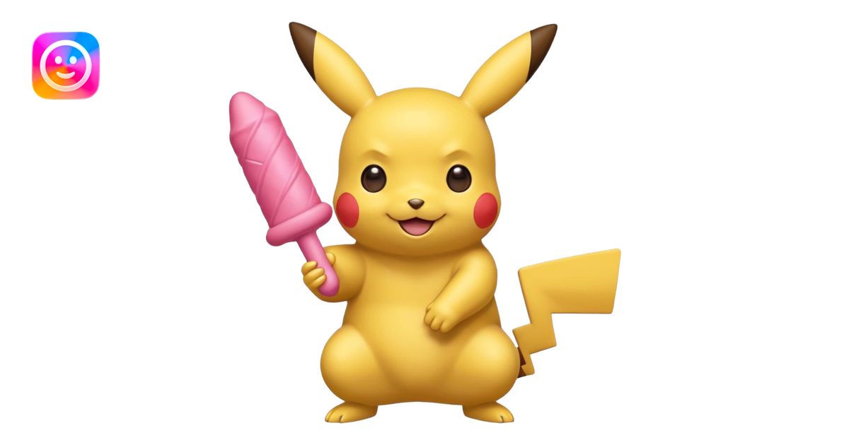 pikachu with dildo emoji | AI Emoji Generator
