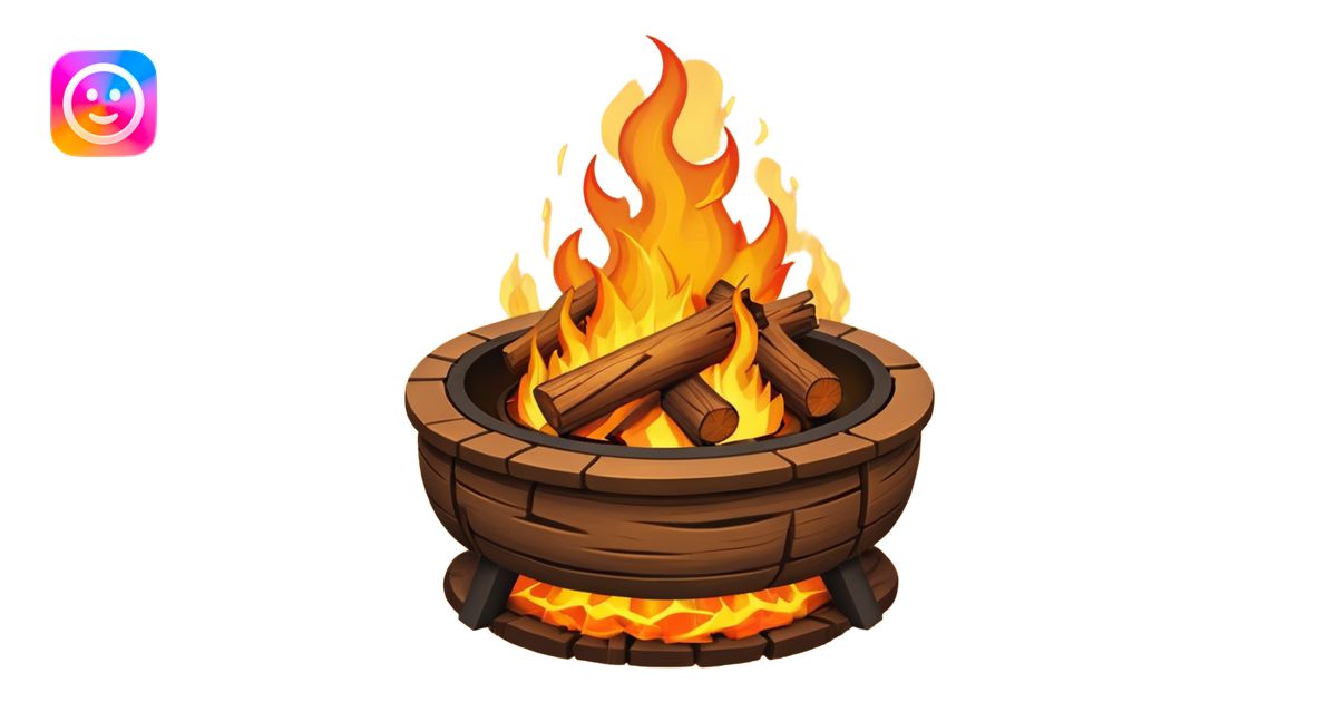 firepit with flames emoji | AI Emoji Generator