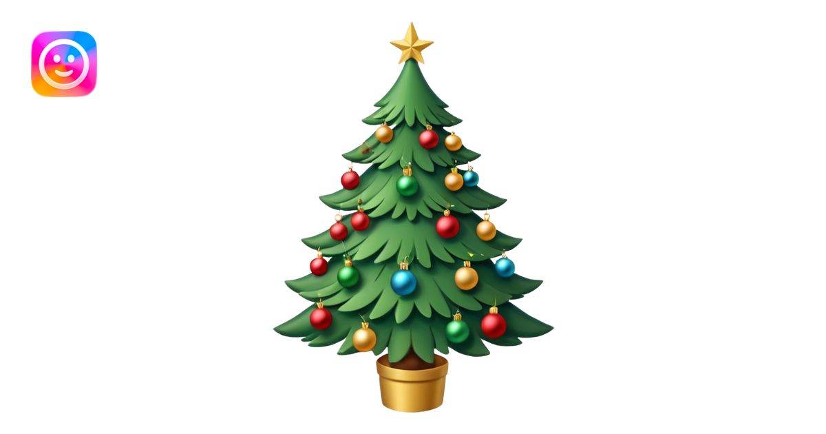 christmas tree, view from above emoji | AI Emoji Generator