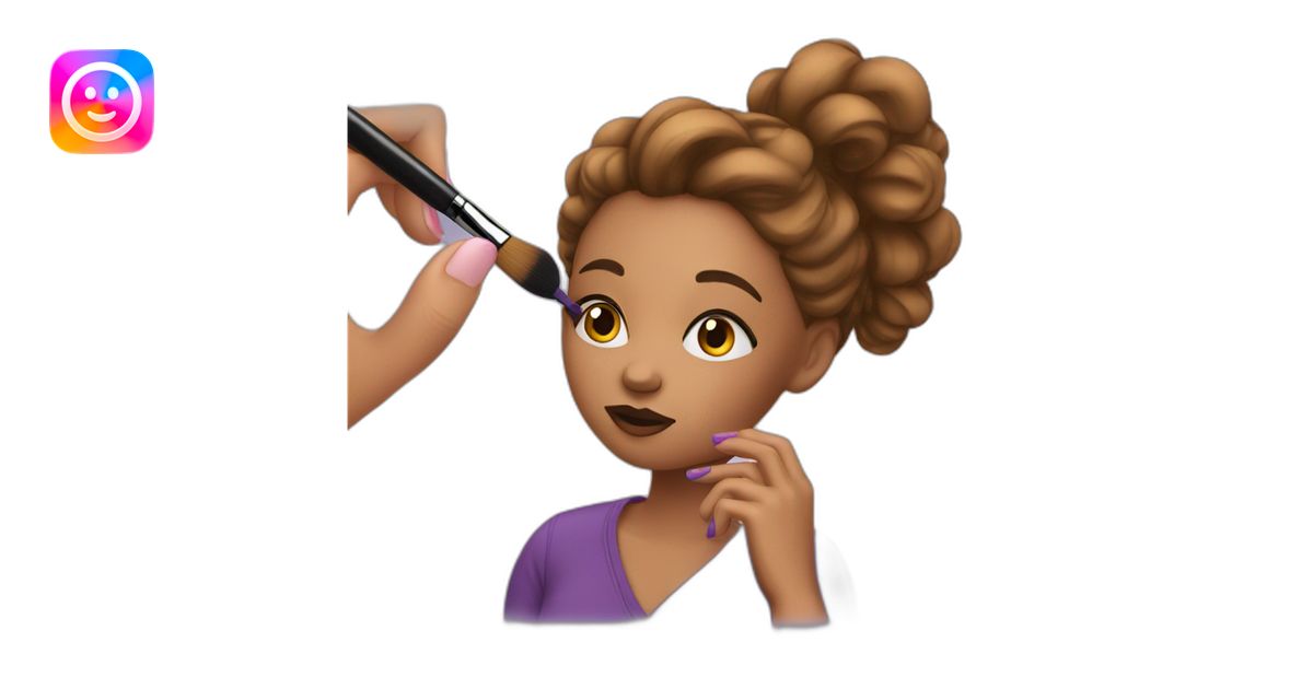 Girl applying makeup emoji | AI Emoji Generator