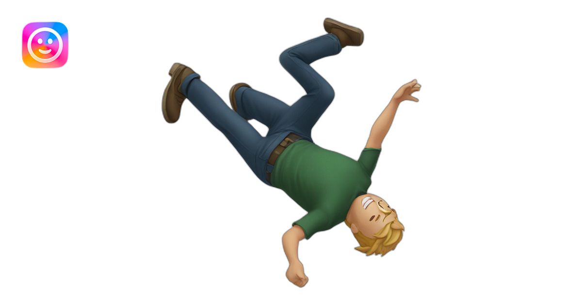 Falling man emoji | AI Emoji Generator