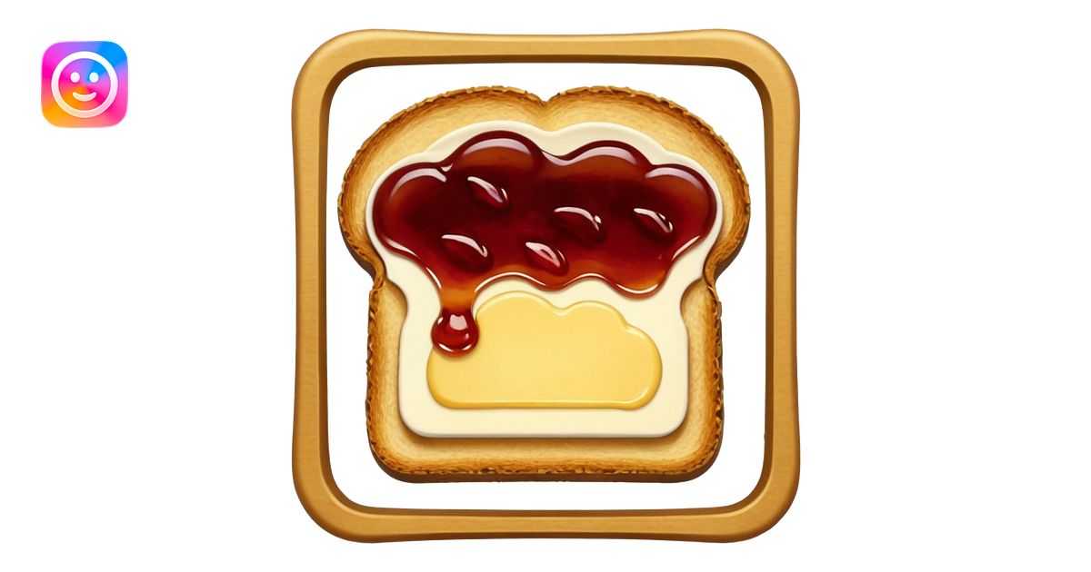 Toast with Butter and Jam emoji | AI Emoji Generator