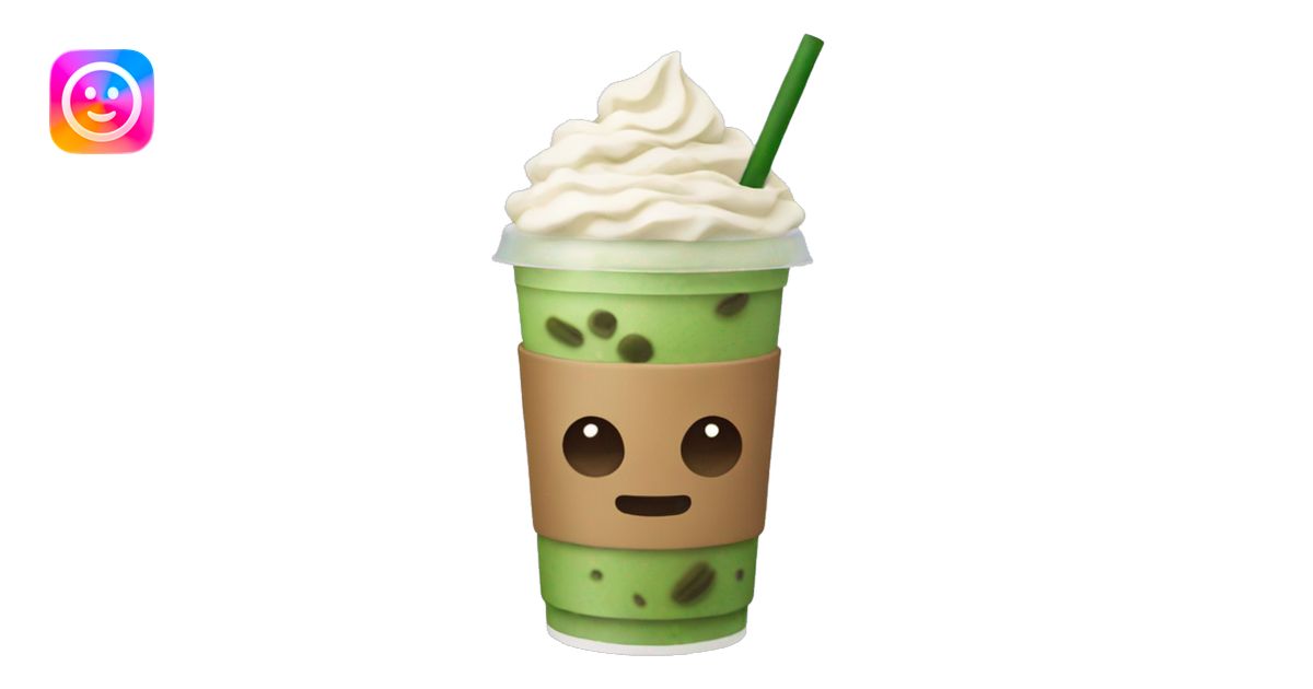 Matcha Iced coffee venti emoji | AI Emoji Generator