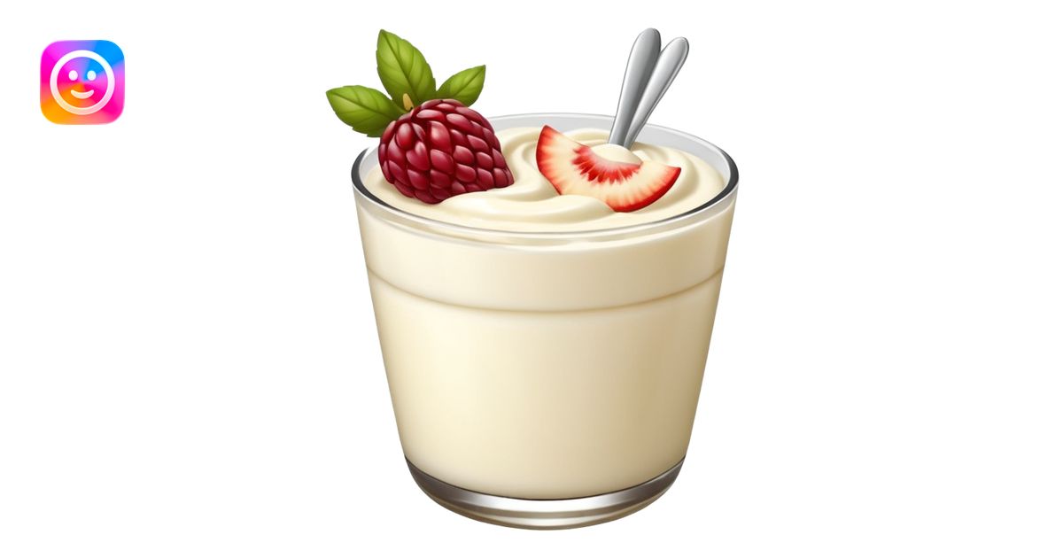 Yogurt greco e frutta secca emoji | AI Emoji Generator