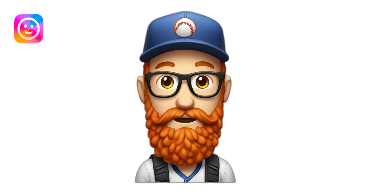 white hipster with large red beard and baseball hat with a video game ...
