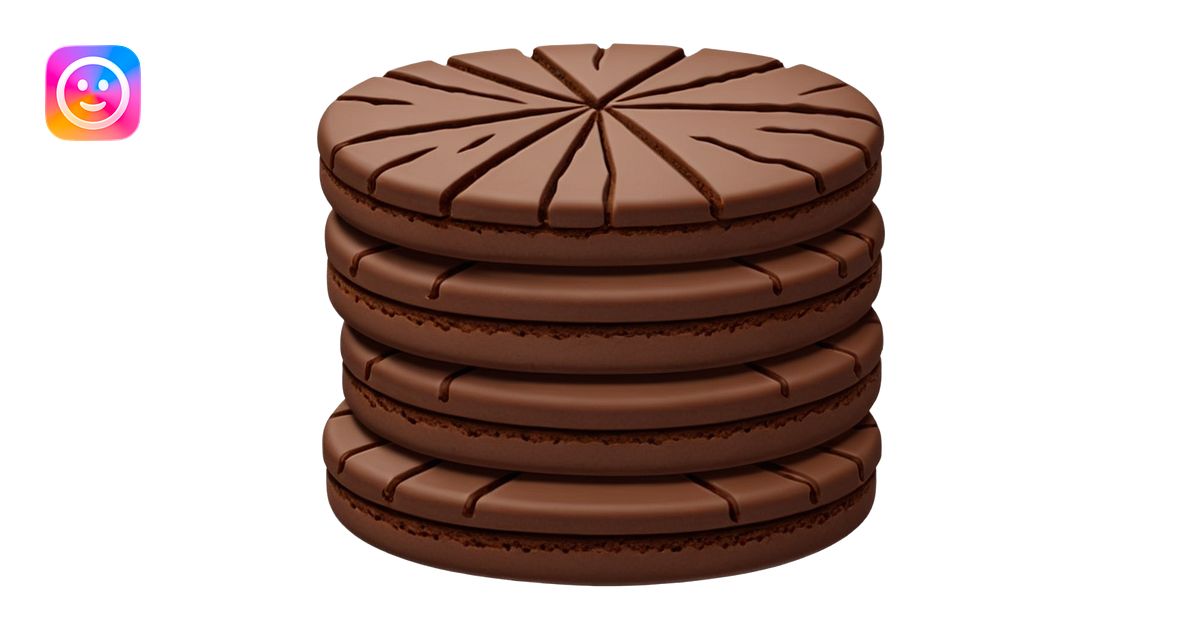 Full chocolate shortbread cookies (without chocolate chips) emoji | AI ...
