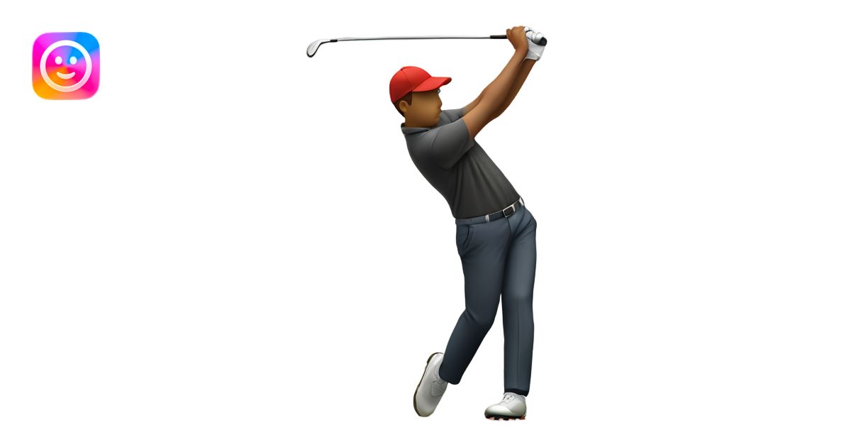 Golfer hitting a shank emoji | AI Emoji Generator