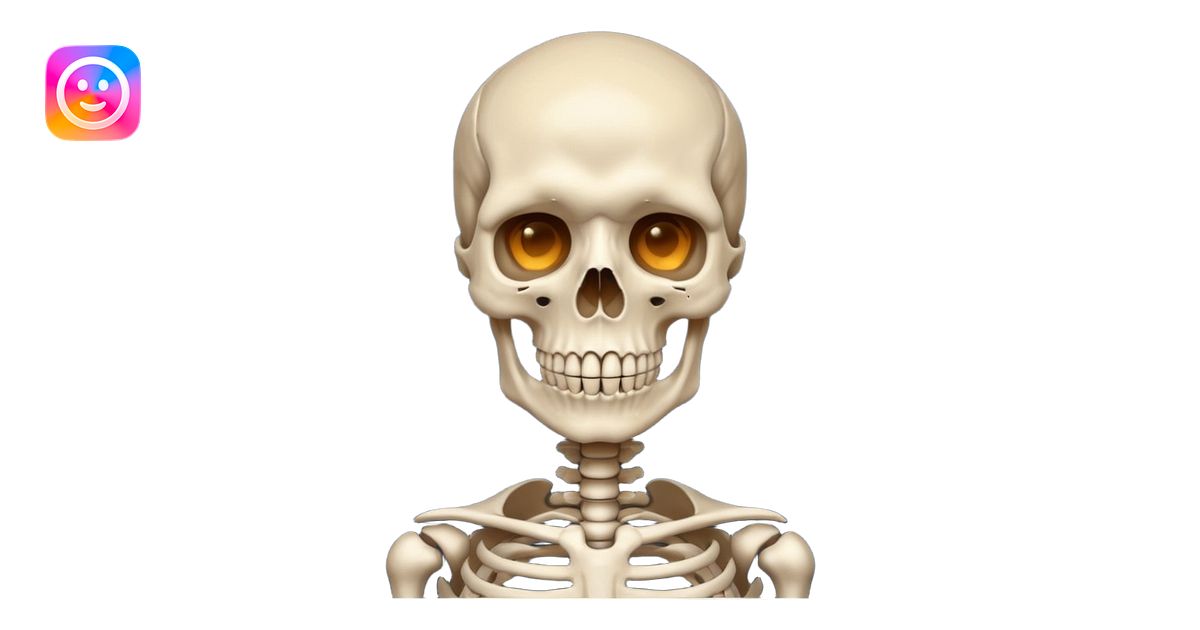 Mewing good jawline pskeleton emoji | AI Emoji Generator
