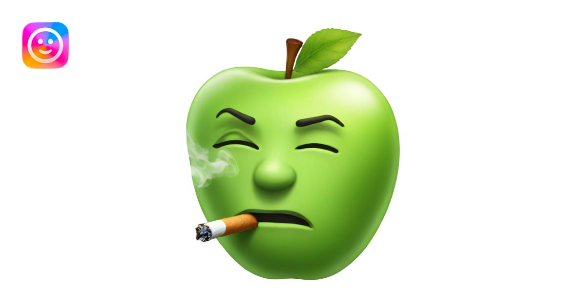 Apple smoking emoji | AI Emoji Generator