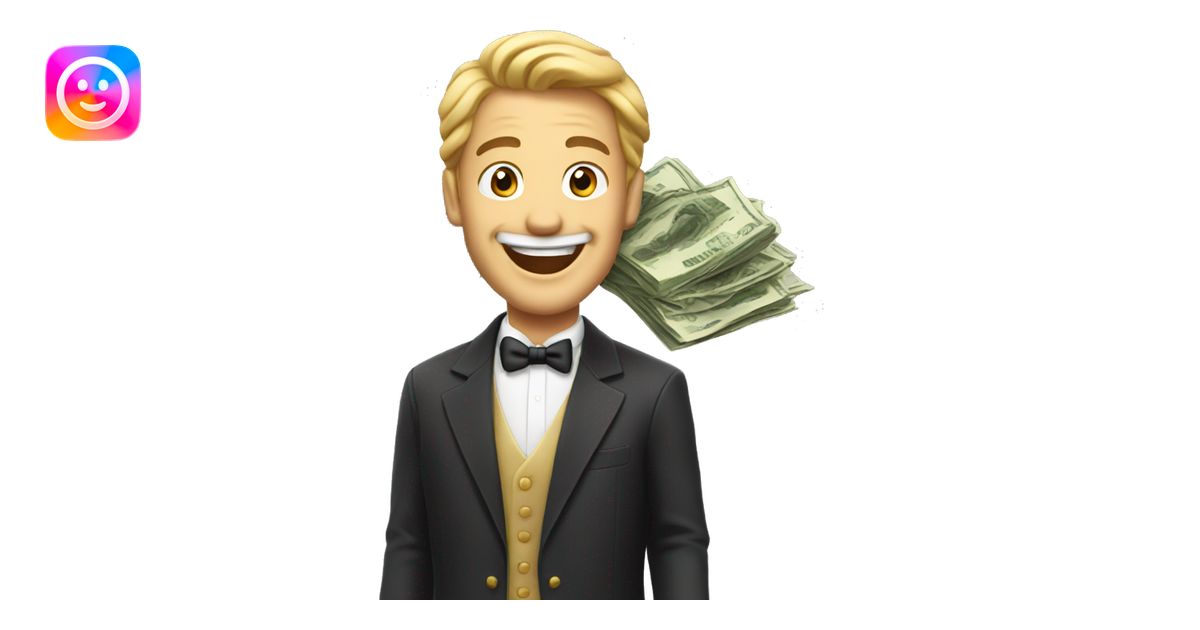 excited rich man emoji | AI Emoji Generator