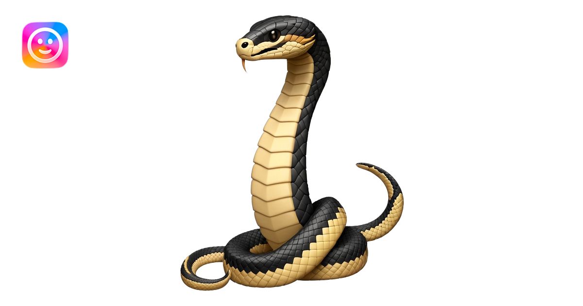 cobra is in its upright defensive posture emoji | AI Emoji Generator