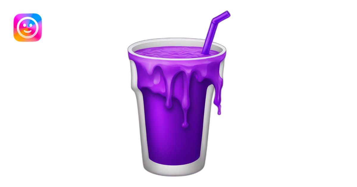 drippy lean purple drink emoji | AI Emoji Generator