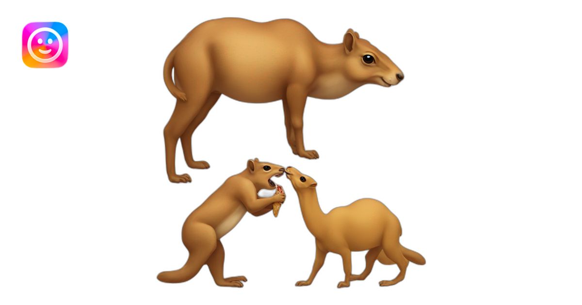 squirrel eating camel emoji | AI Emoji Generator