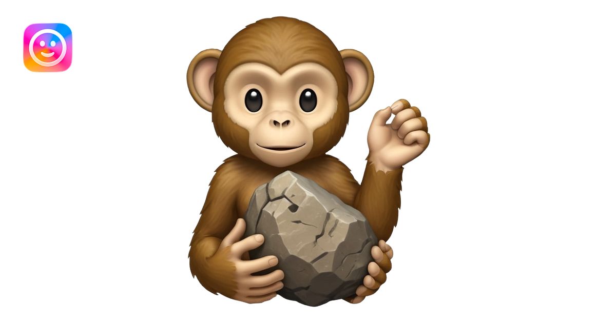 monkey hand throwing rocks emoji | AI Emoji Generator