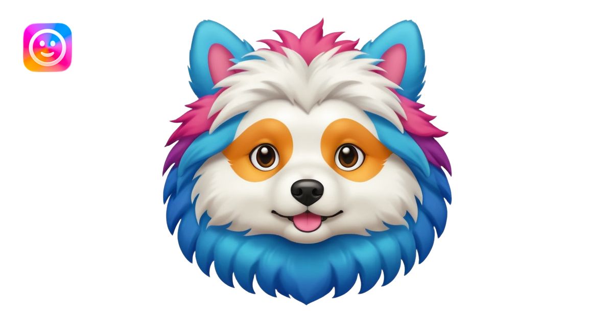 Colorful fakeamon doggie emoji | AI Emoji Generator