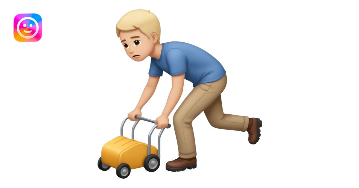 drag your ass (meaning really slow) emoji | AI Emoji Generator
