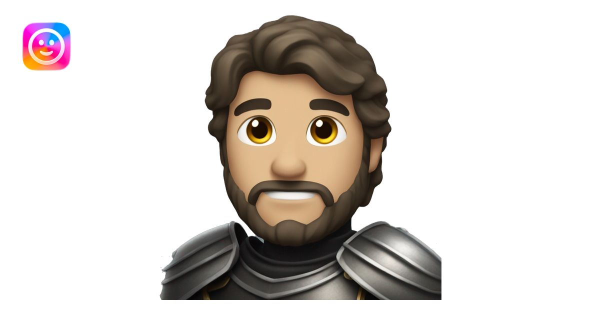 "brave knight in black armor" emoji | AI Emoji Generator