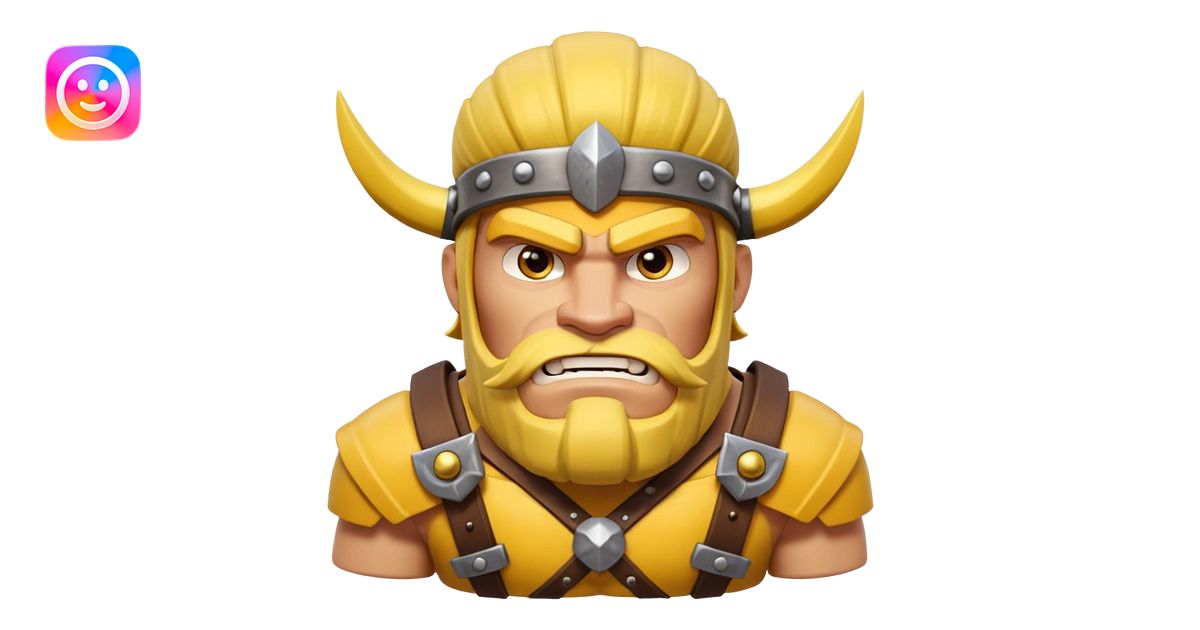 BARBARO DE CLASH OF CLANS QUE TIENE PELO AMARILLO emoji | AI Emoji ...