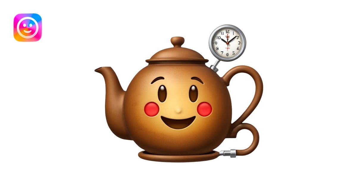 Emoji with clock that tea emoji | AI Emoji Generator